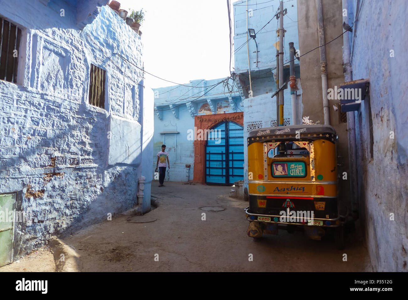 Jodhpur, the blue city in Rajasthan, India, a famous touristic location ...