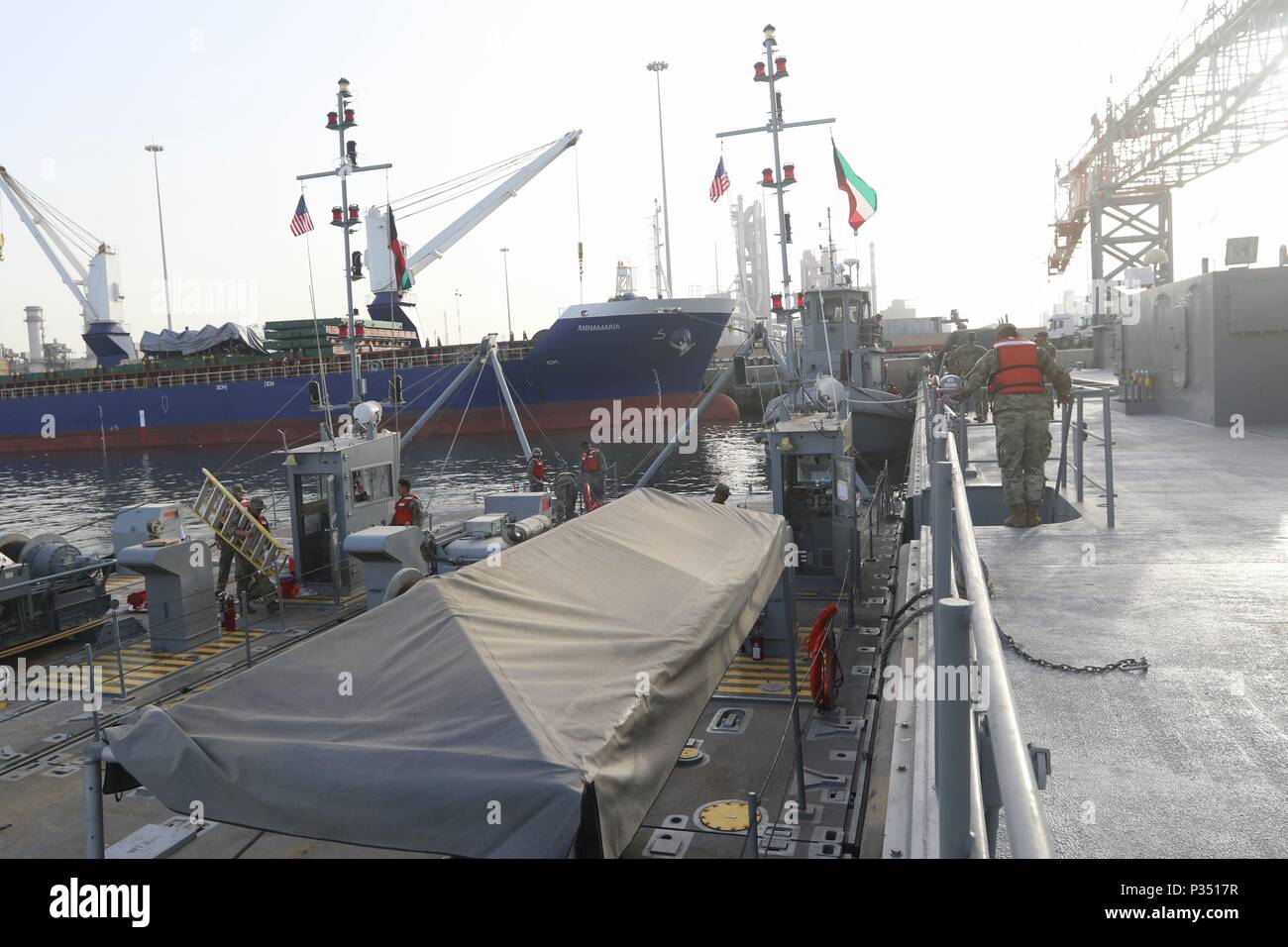 SHUIABA PORT, Kuwait – Soldiers assigned with the 331st Transportation ...