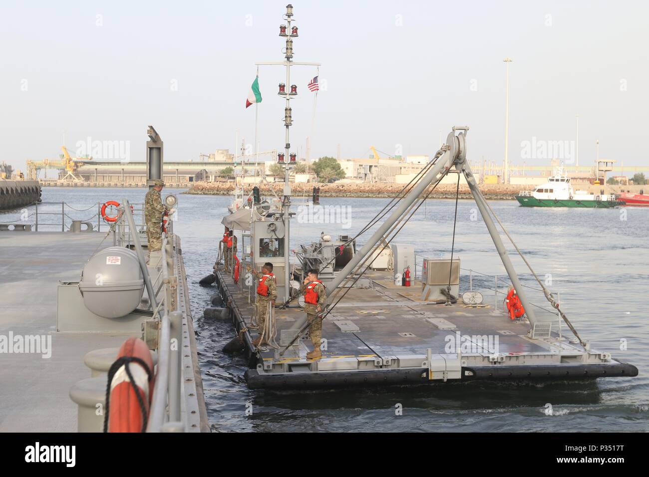 SHUIABA PORT, Kuwait – Staff Sgt. Peter Rogone, a watercraft operations ...