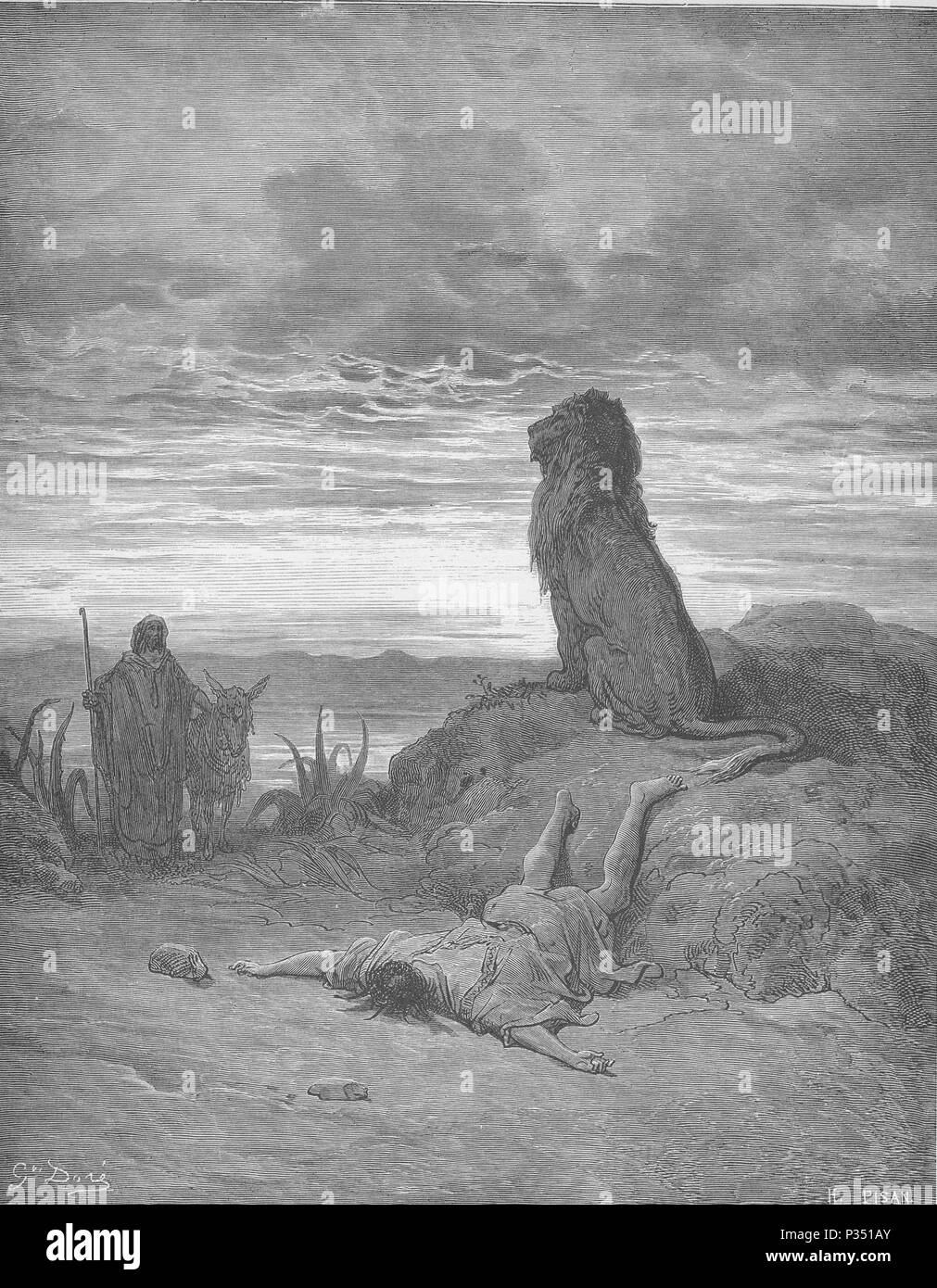 The prophet slain by a lion hi-res stock photography and images - Alamy