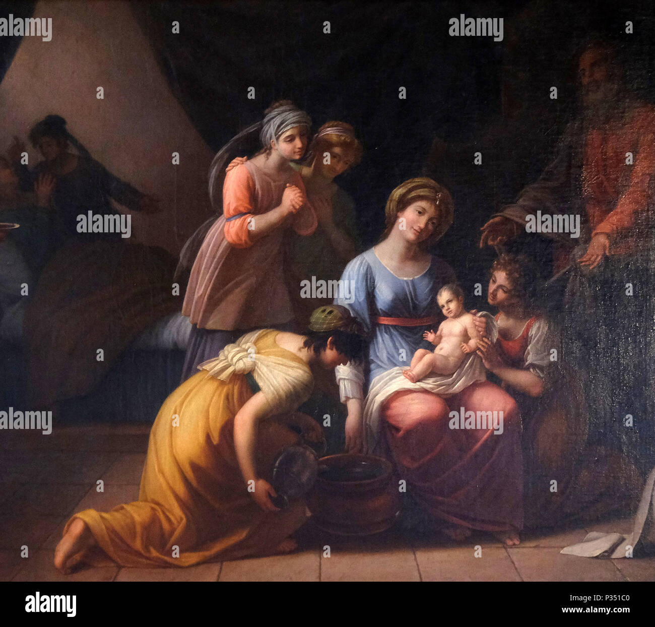 Birth of Mary' by A. Cecchi, fresco in Basilica of Saint Frediano ...