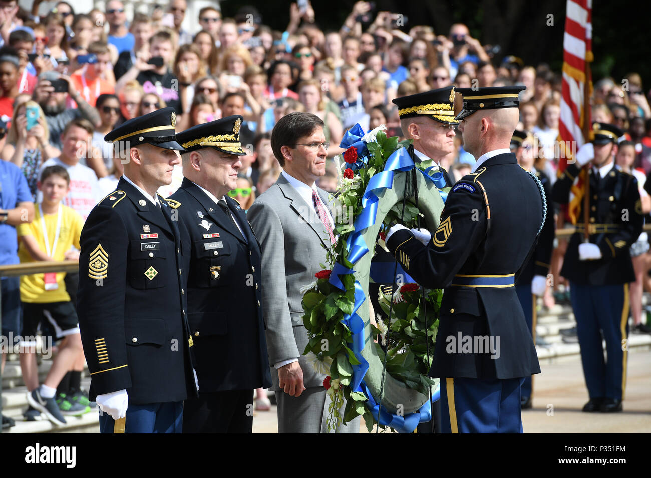 Dr. Mark T. Esper, Secretary of the Army; Gen. Mark A. Milley, Chief of ...