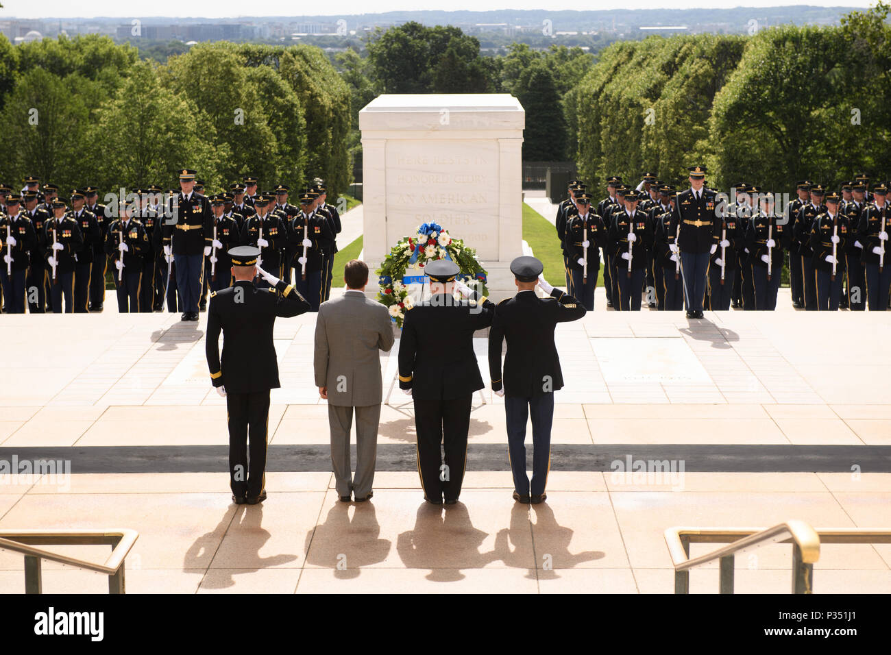 (From left to right) Maj. Gen. Michael L. Howard, commanding general ...