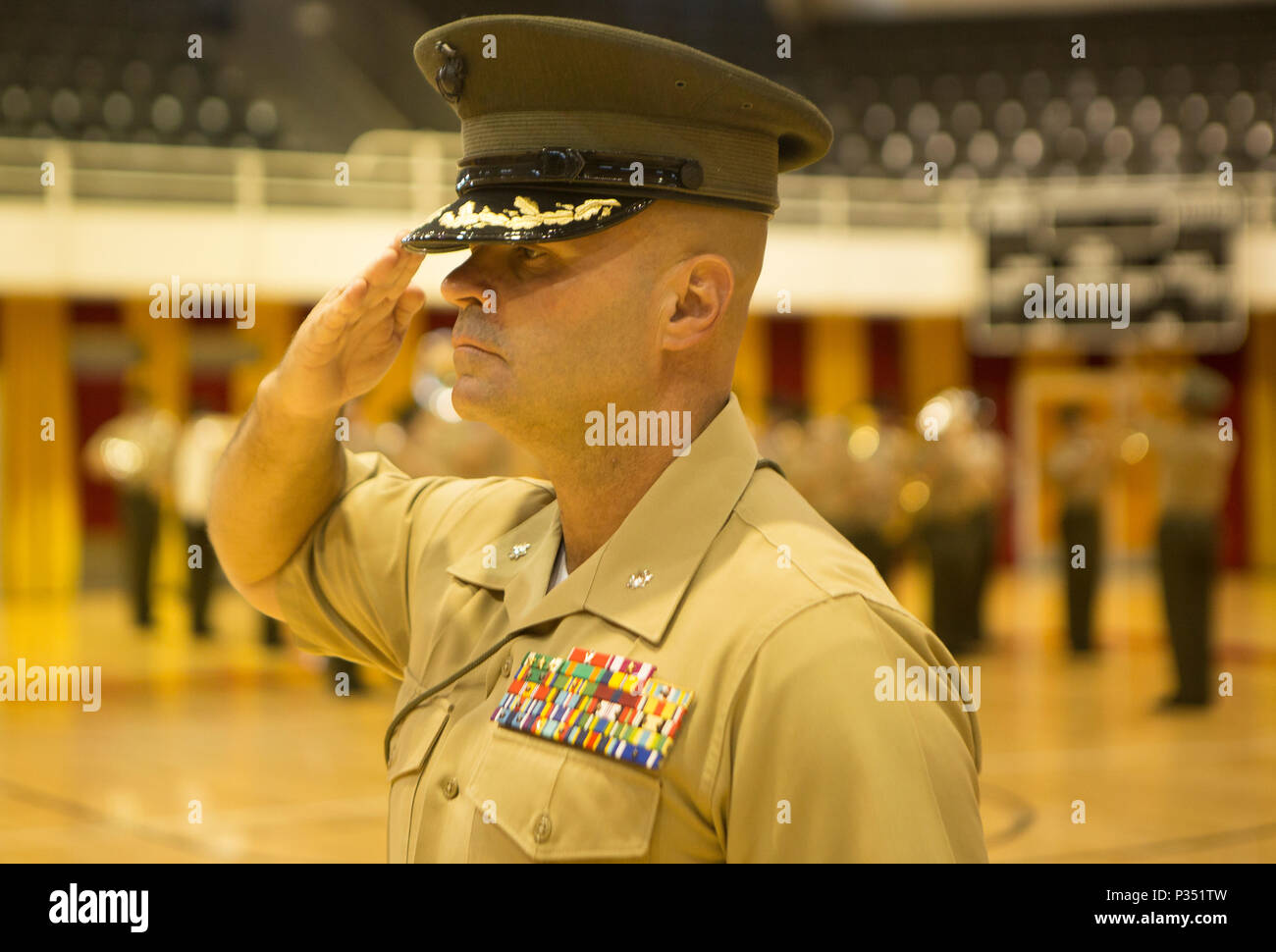 U.S. Marine Corps Lt. Col. Mark R. Liston, the outgoing commanding ...