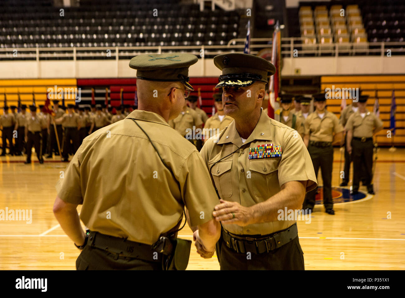 U.S. Marine Corps Lt. Col. Mark R. Liston, the outgoing commanding ...