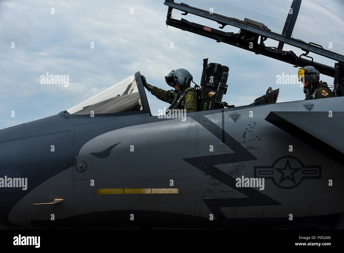 Col. Christopher Sage, 4th Fighter Wing commander, performs a system ...