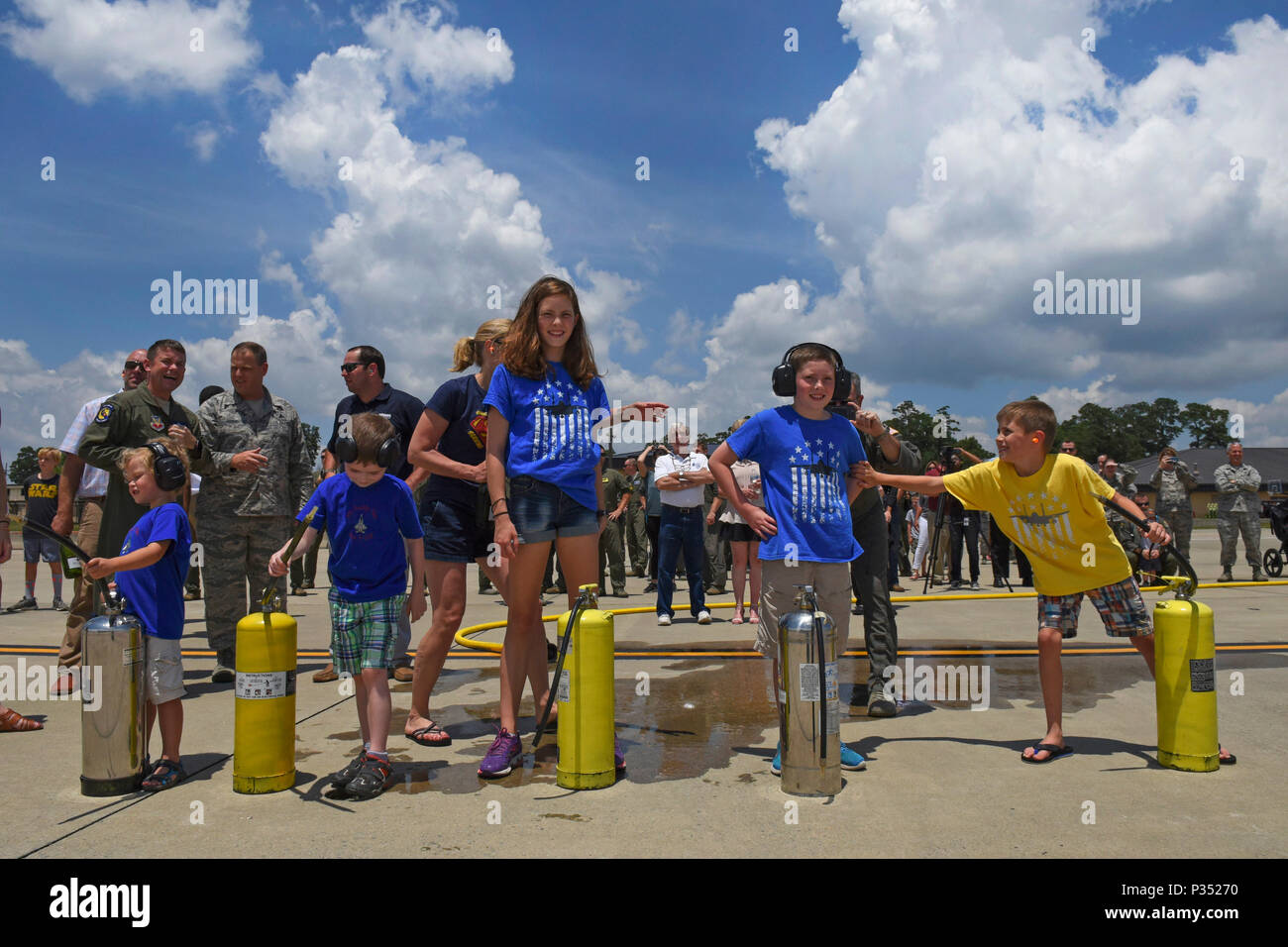 The five children of Col. Christopher Sage, 4th Fighter Wing commander ...
