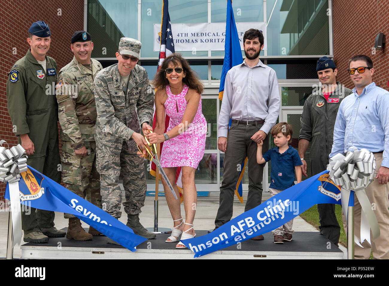 Col. Craig Keyes, 4th Medical Group commander, and Julianne Kortiz ...
