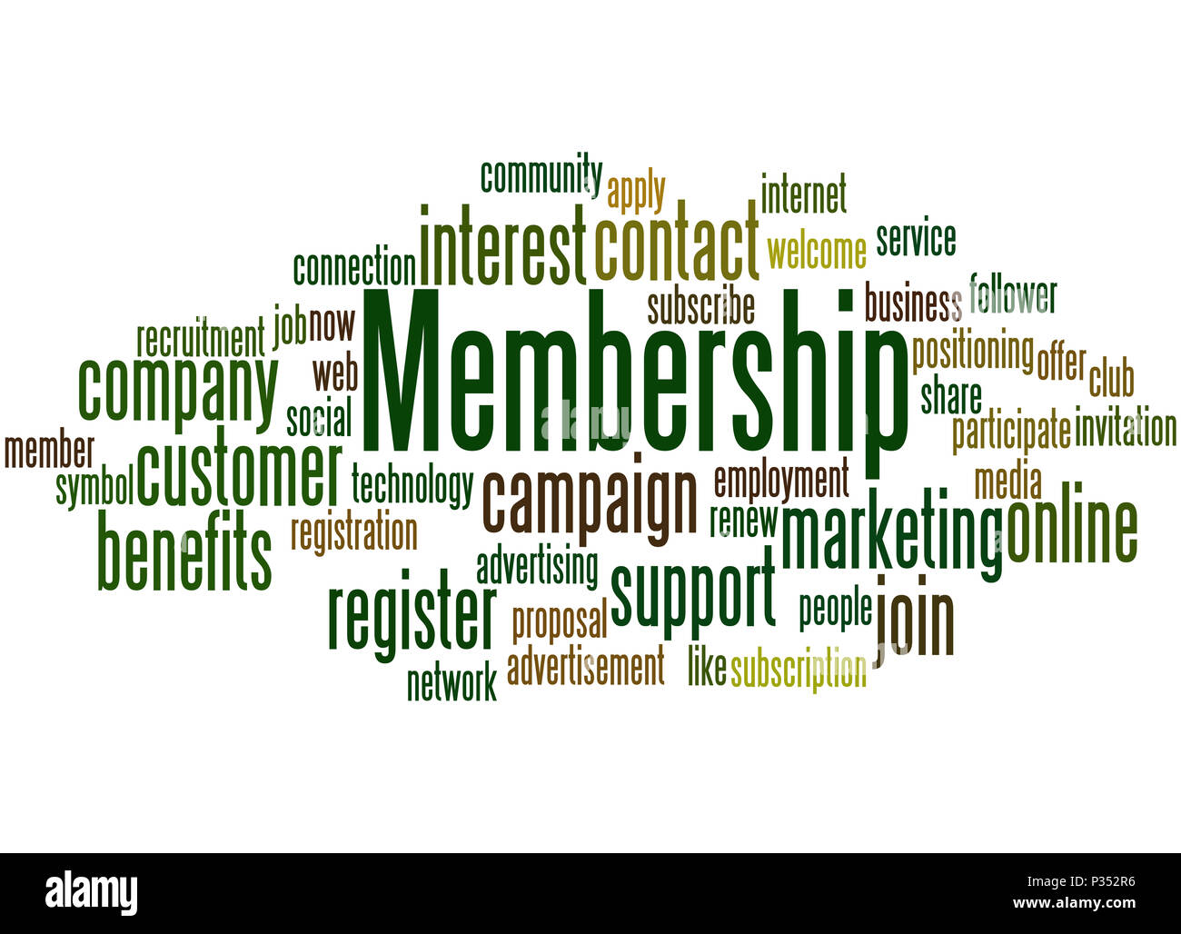 Membership, word cloud concept on white background Stock Photo - Alamy