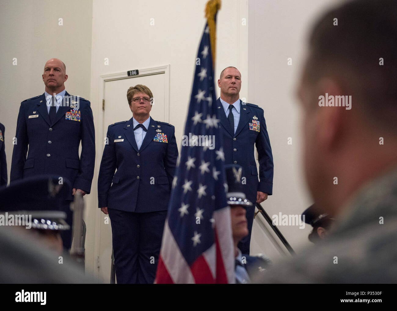 Col. Tim Donnellan, the 124th Fighter Wing commander, Col. Stephanie ...