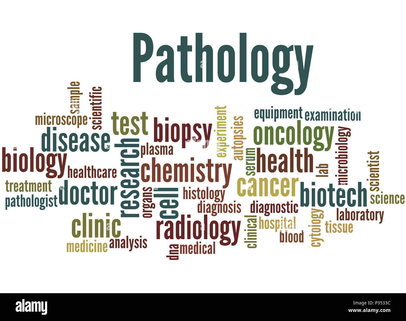 Pathology, word cloud concept on white background Stock Photo - Alamy