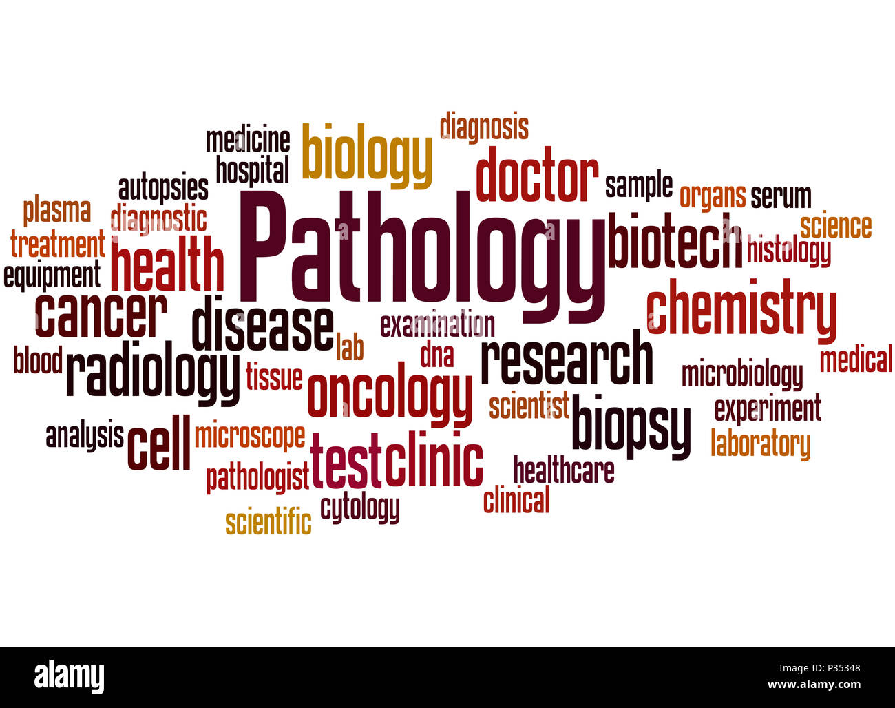 Pathology, word cloud concept on white background Stock Photo - Alamy