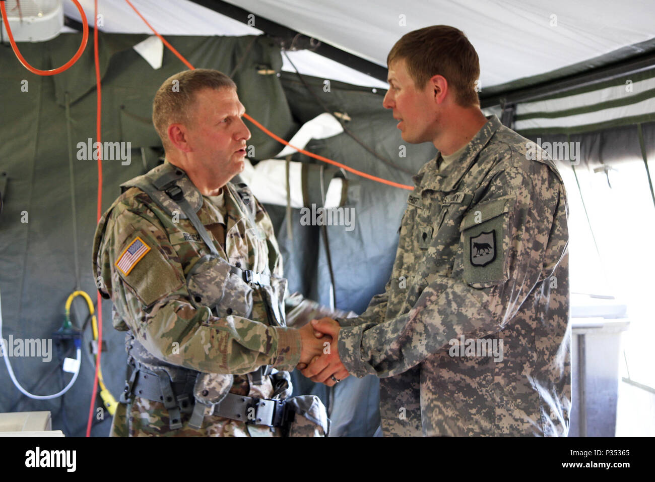 U.S. Army Spc. Anthony Thooft, 155th Engineer Company, South Dakota ...