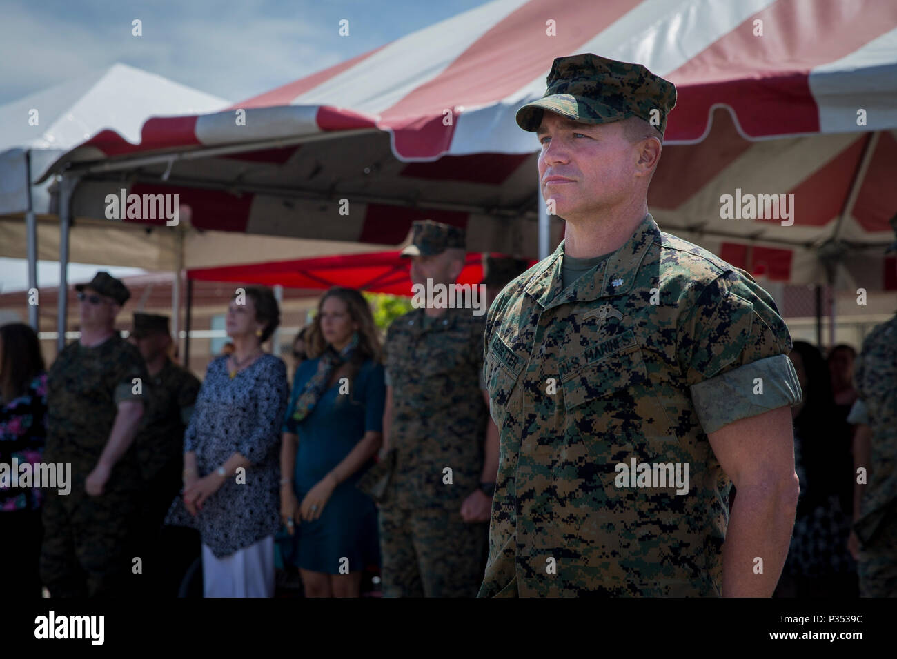 Lt. Col. Bradley Ledbetter, commanding officer, 1st Marine Support ...