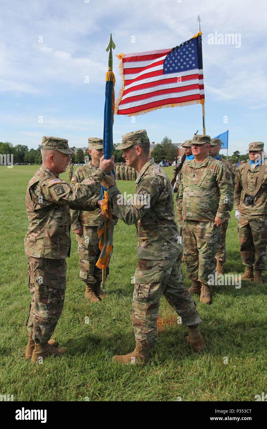 FORT GEORGE G. MEADE, Md. – Col. Dave Branch (right), the outgoing ...