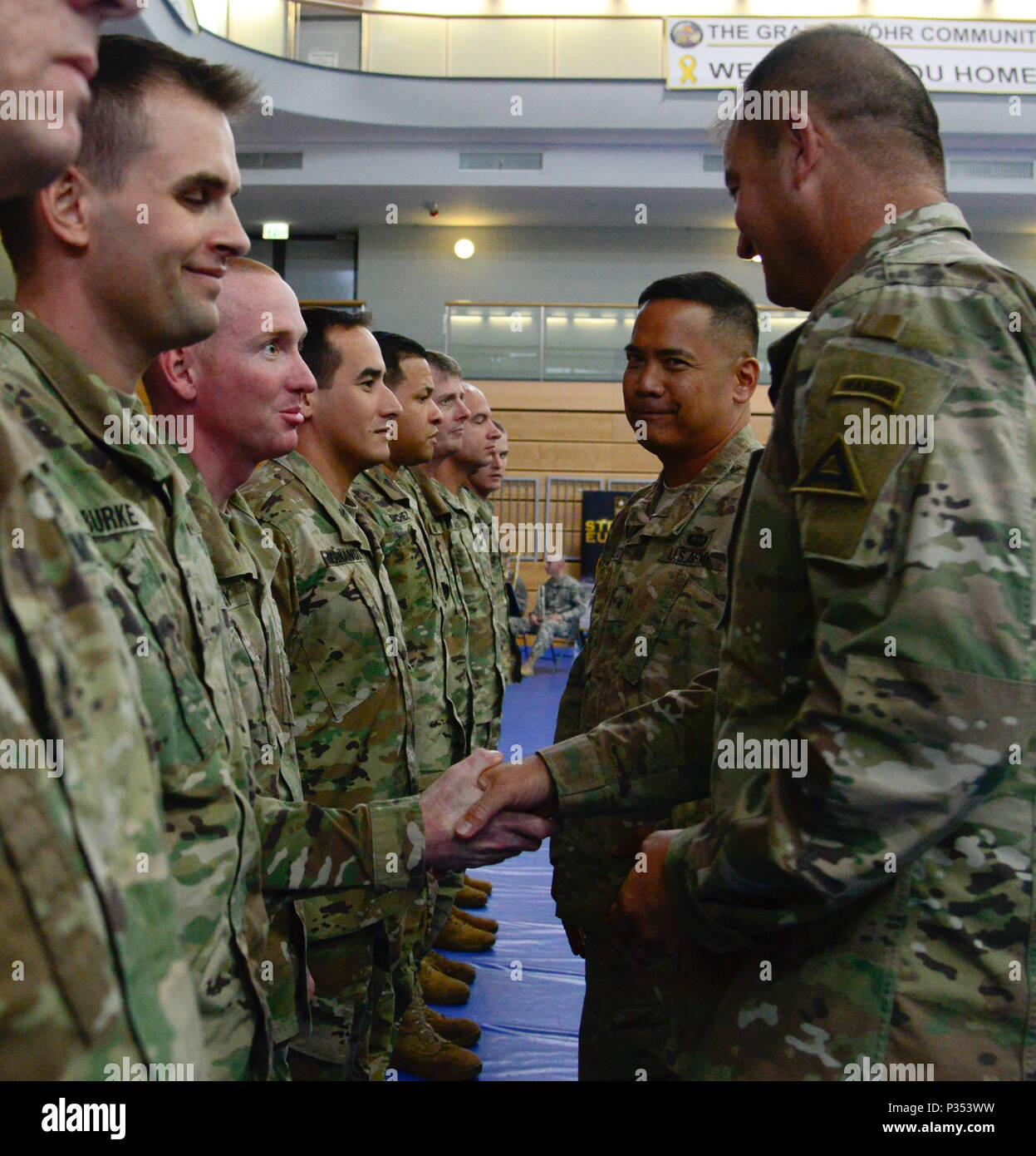 GRAFENWOEHR, Germany – Brig. Gen. Antonio Aguto (back right), 7th Army ...
