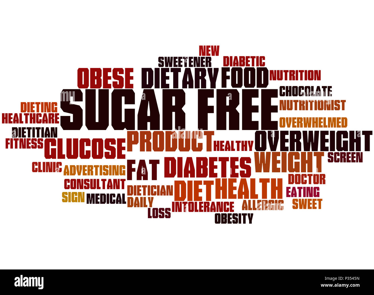 Sugar Free, word cloud concept on white background Stock Photo - Alamy