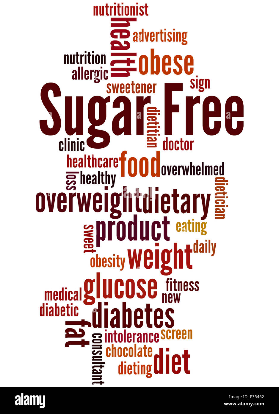 Sugar Free, word cloud concept on white background Stock Photo - Alamy