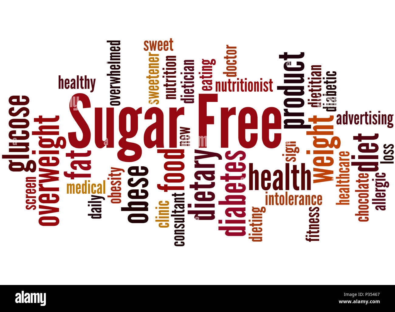 Sugar Free, word cloud concept on white background Stock Photo - Alamy