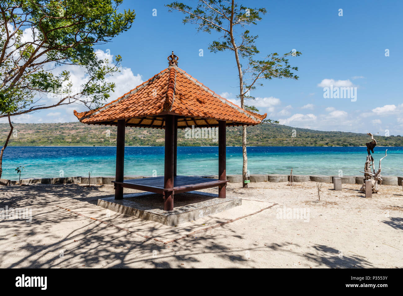 Bale on Menjangan Island, West Bali, Indonesia. Seascape, Indian ocean ...