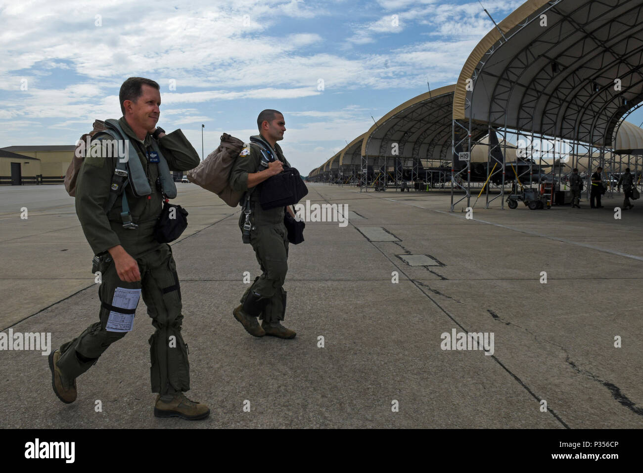 Col. Christopher Sage (left), 4th Fighter Wing commander, and 1st Lt ...