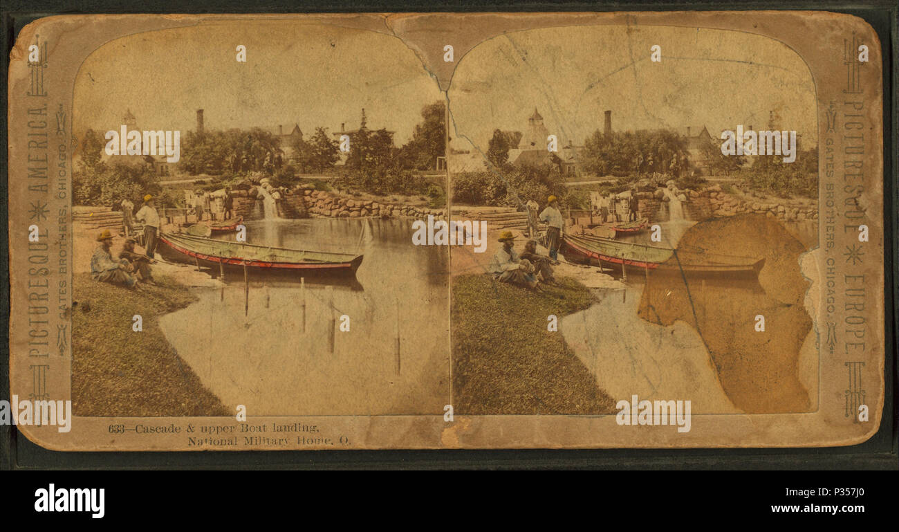 54 Cascade & upper boat landing, national military home, O, by Gates ...