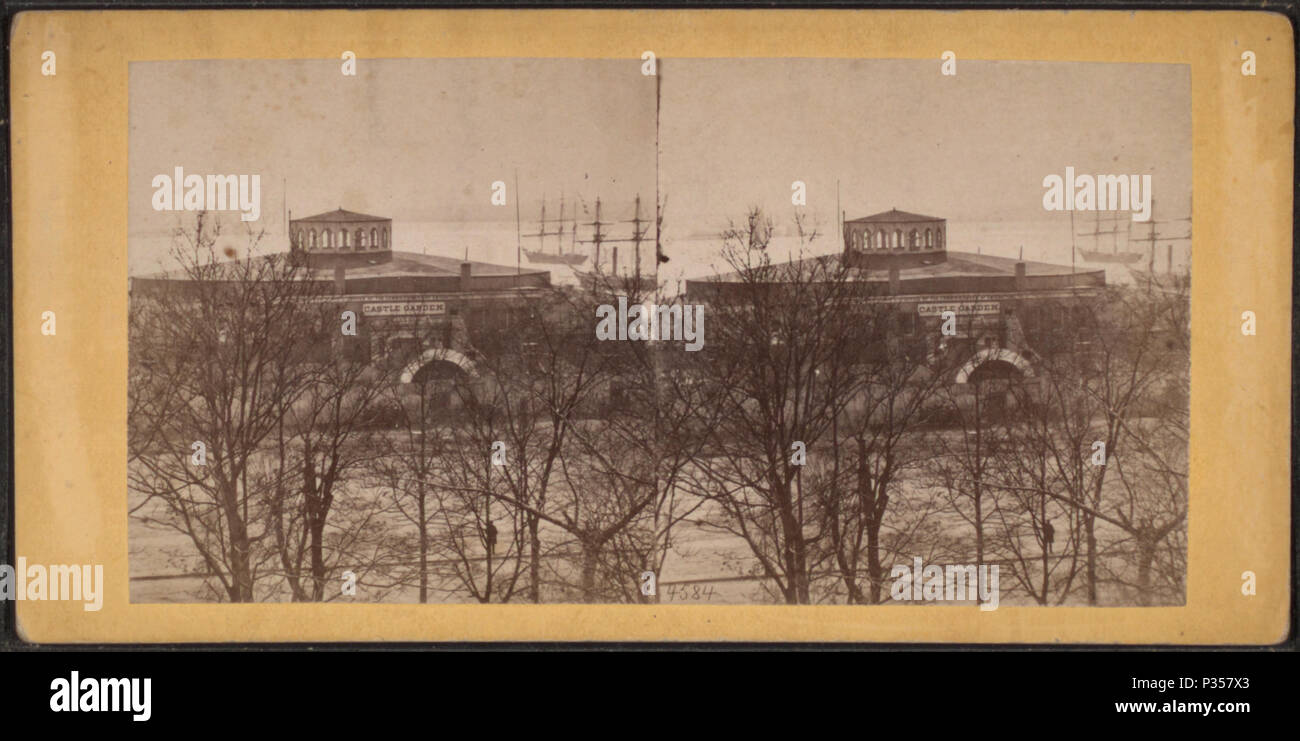 . Castle Garden [ships in the harbor in background]. Coverage: 1865 ...