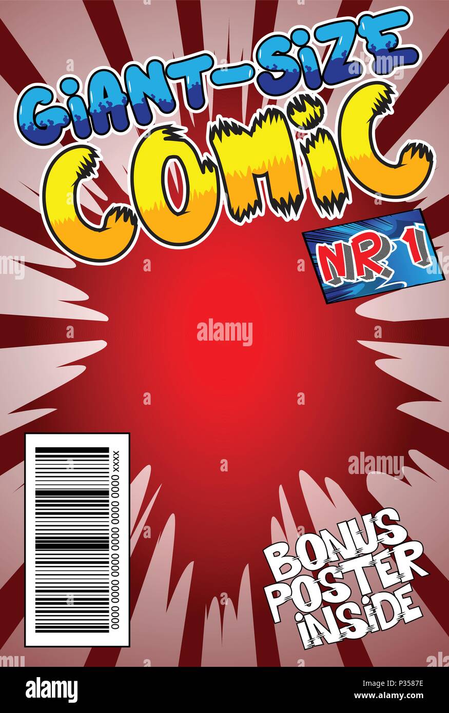Editable comic book cover with abstract background Stock Vector Image ...