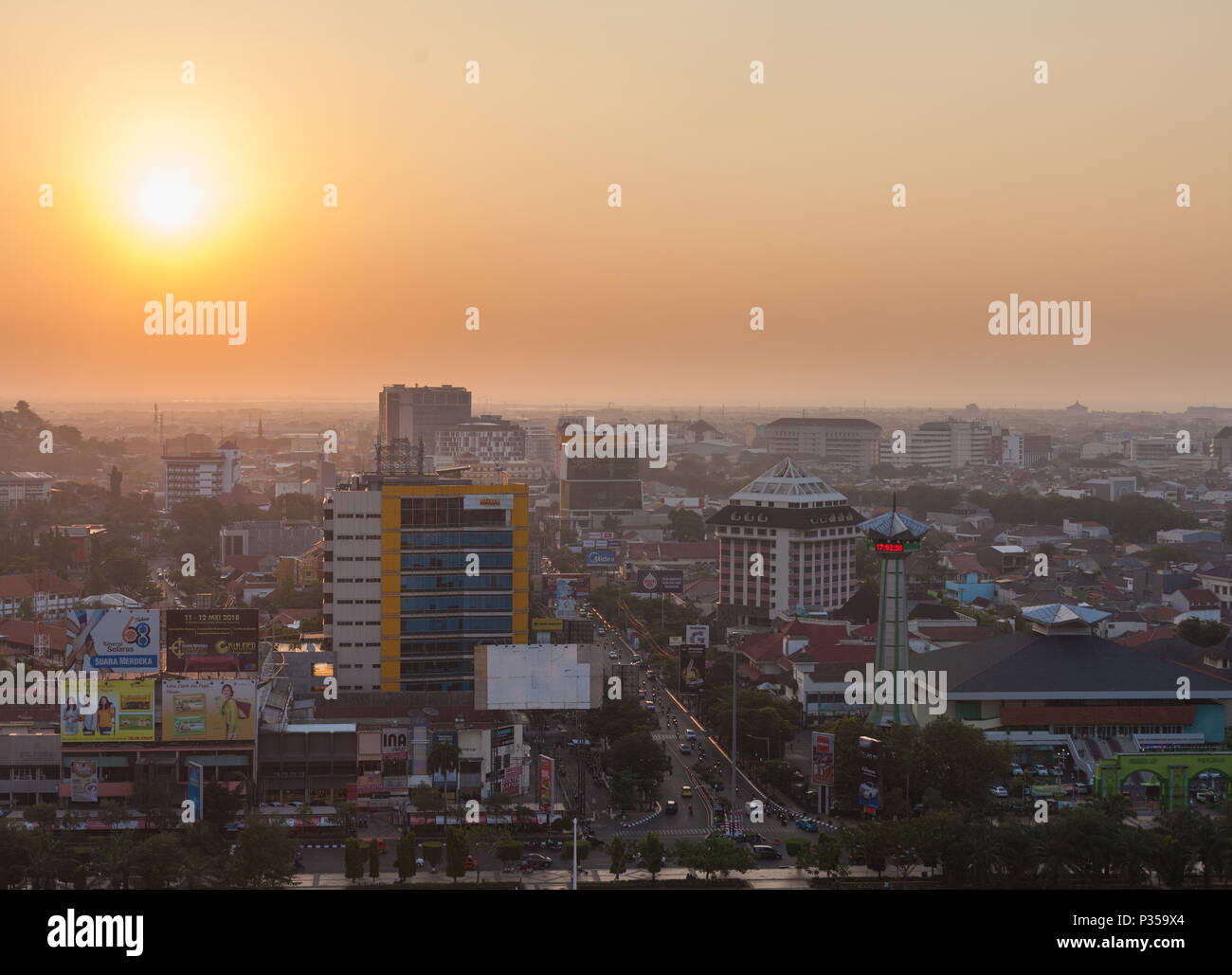 View of downtown Semarang, Indonesia Stock Photo - Alamy