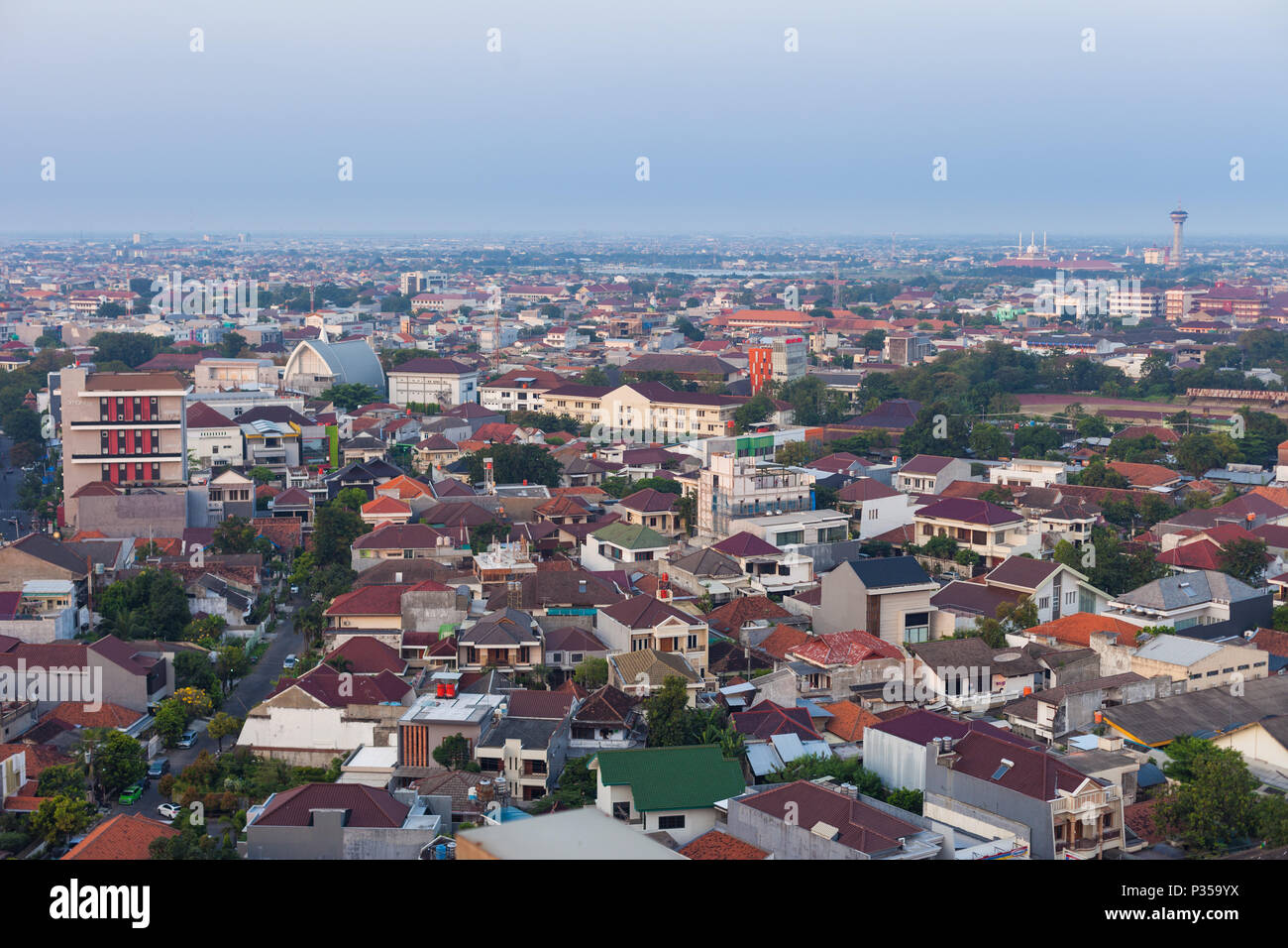 Aerial view of downtown Semarang, Indonesia Stock Photo - Alamy