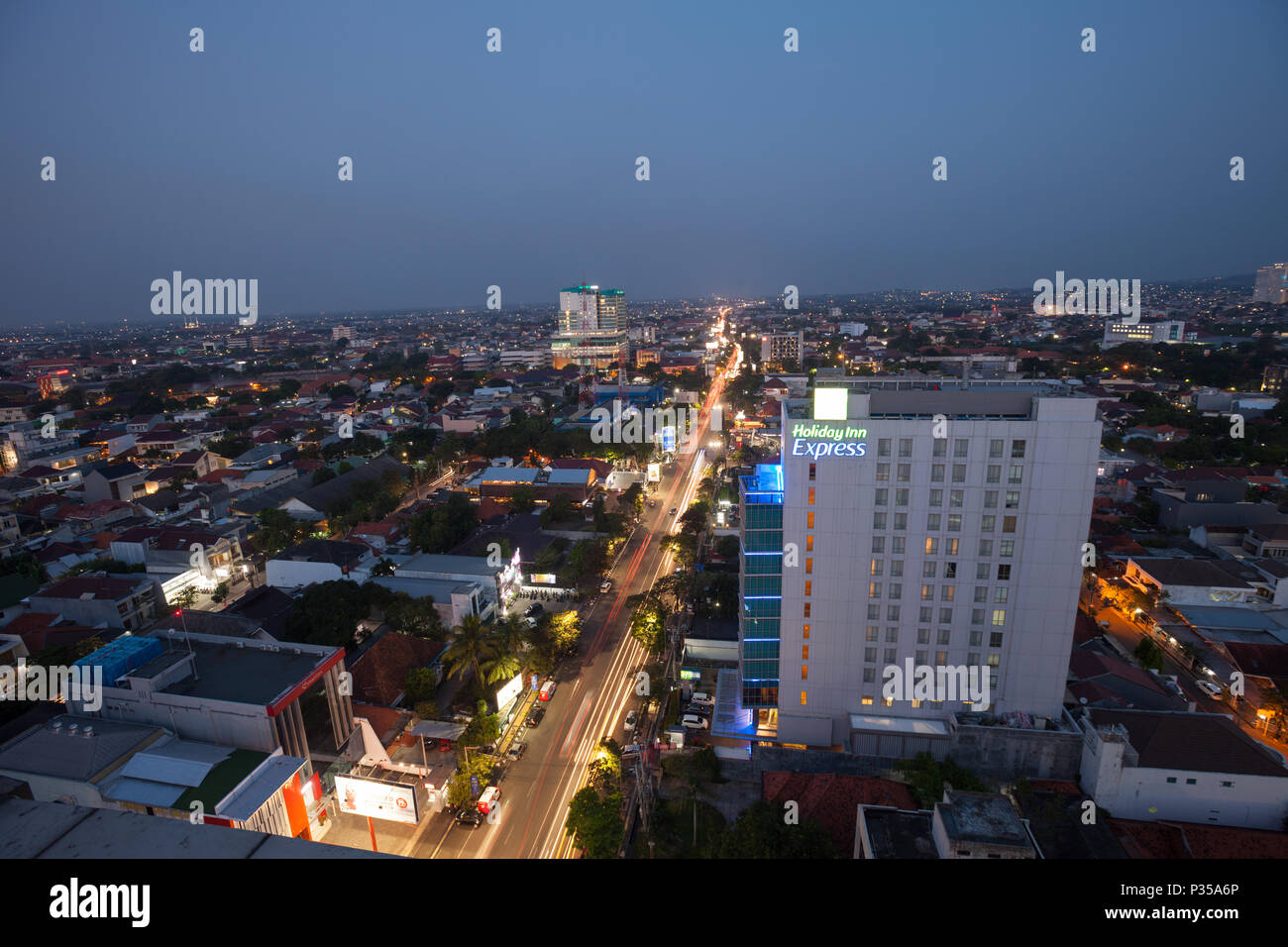 Aerial view of downtown Semarang, Indonesia Stock Photo - Alamy