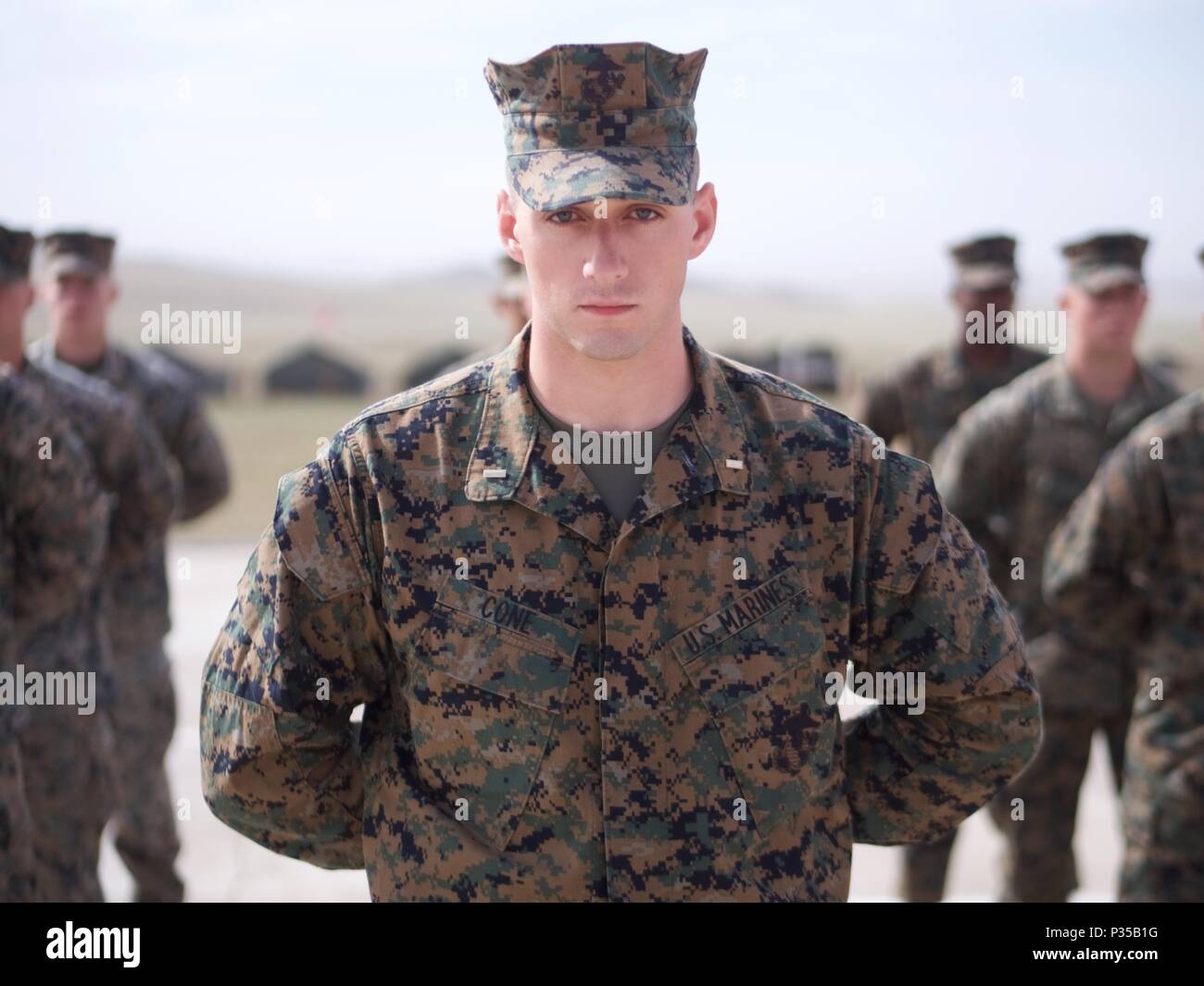 U.S. Marine Corps 2nd Lt. Anthony Cone, platoon leader for the Marine ...