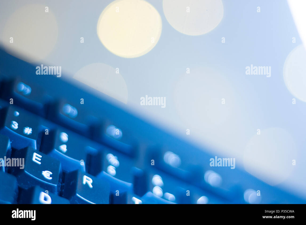 Plastic external computer keyboard pc keysclose-up photo Stock Photo ...