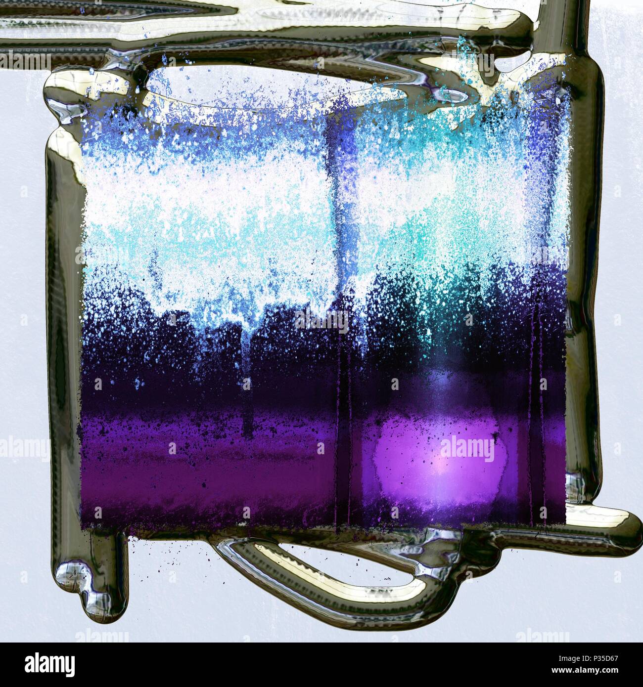 Grunge dripping background with liquid metal borders Stock Photo - Alamy