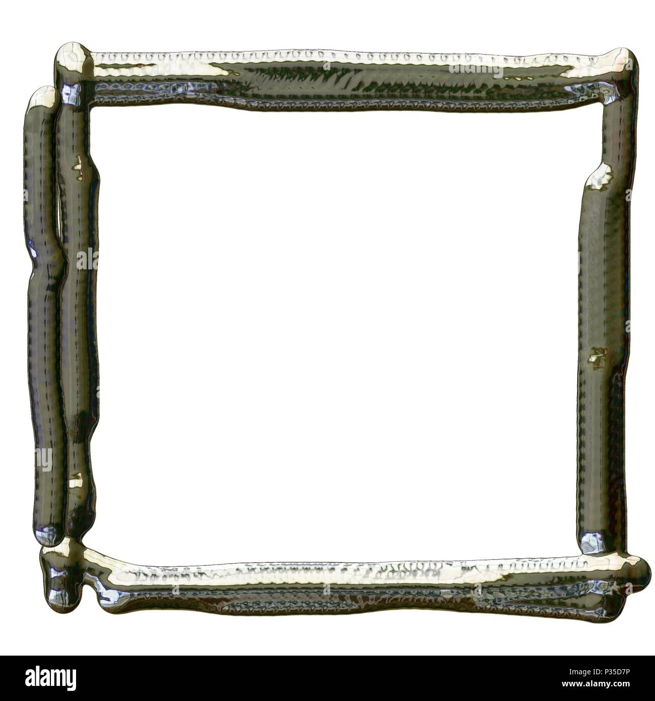 Liquid metallic borders Stock Photo - Alamy