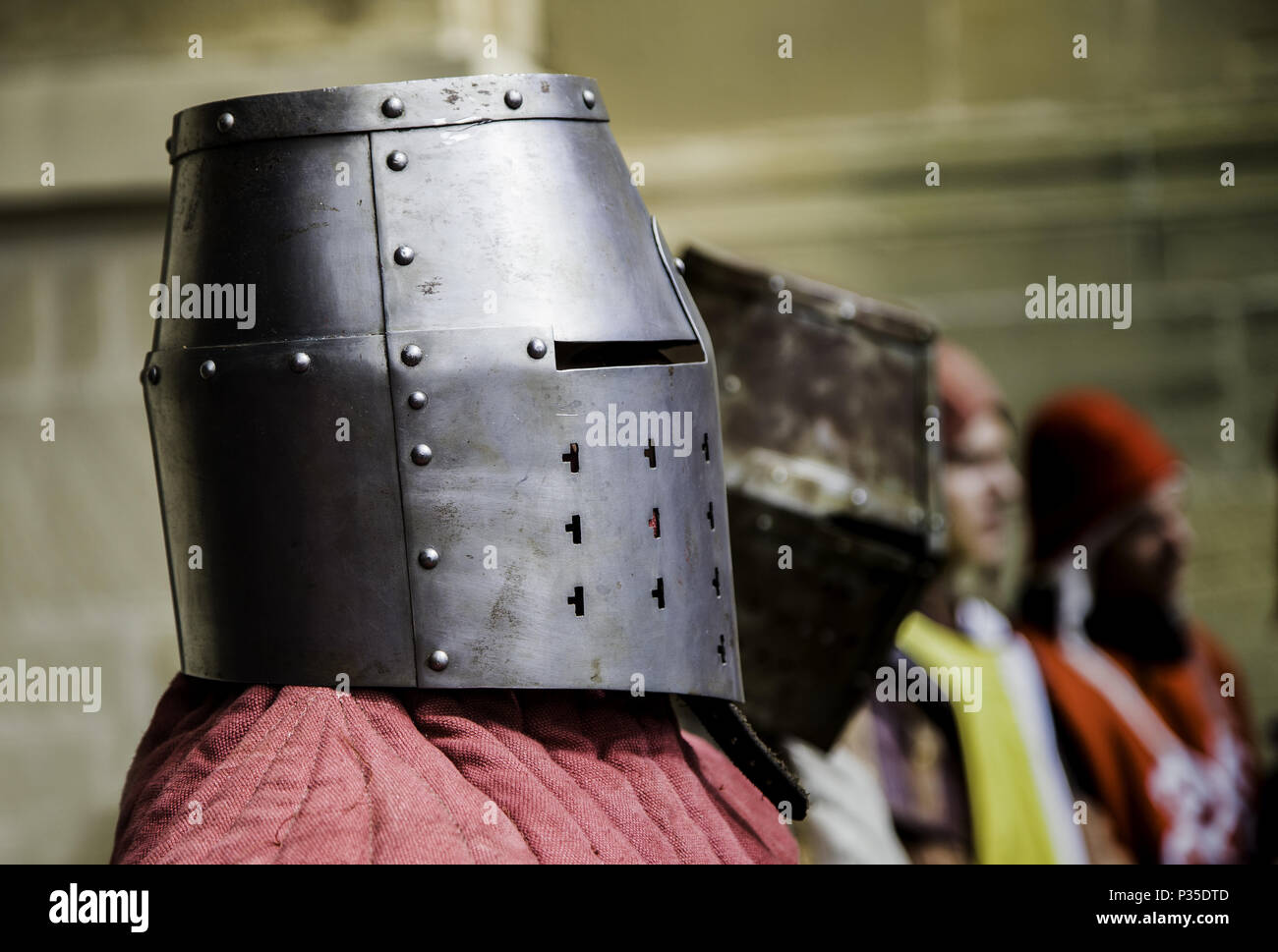 Ancient medieval armor of protection and security, detail of war and ...