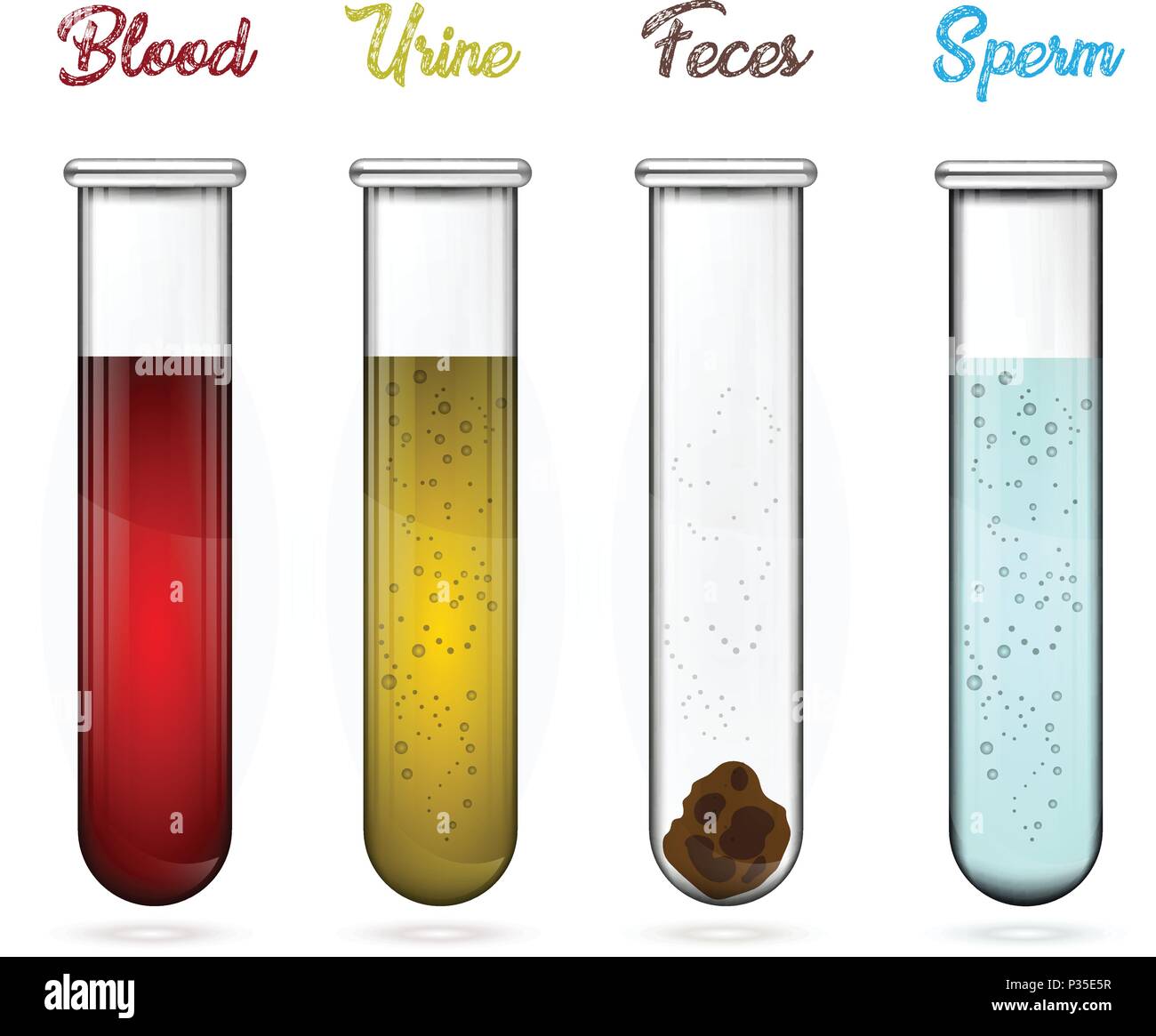 medical vector test tubes on a isolated background Stock Vector Image ...