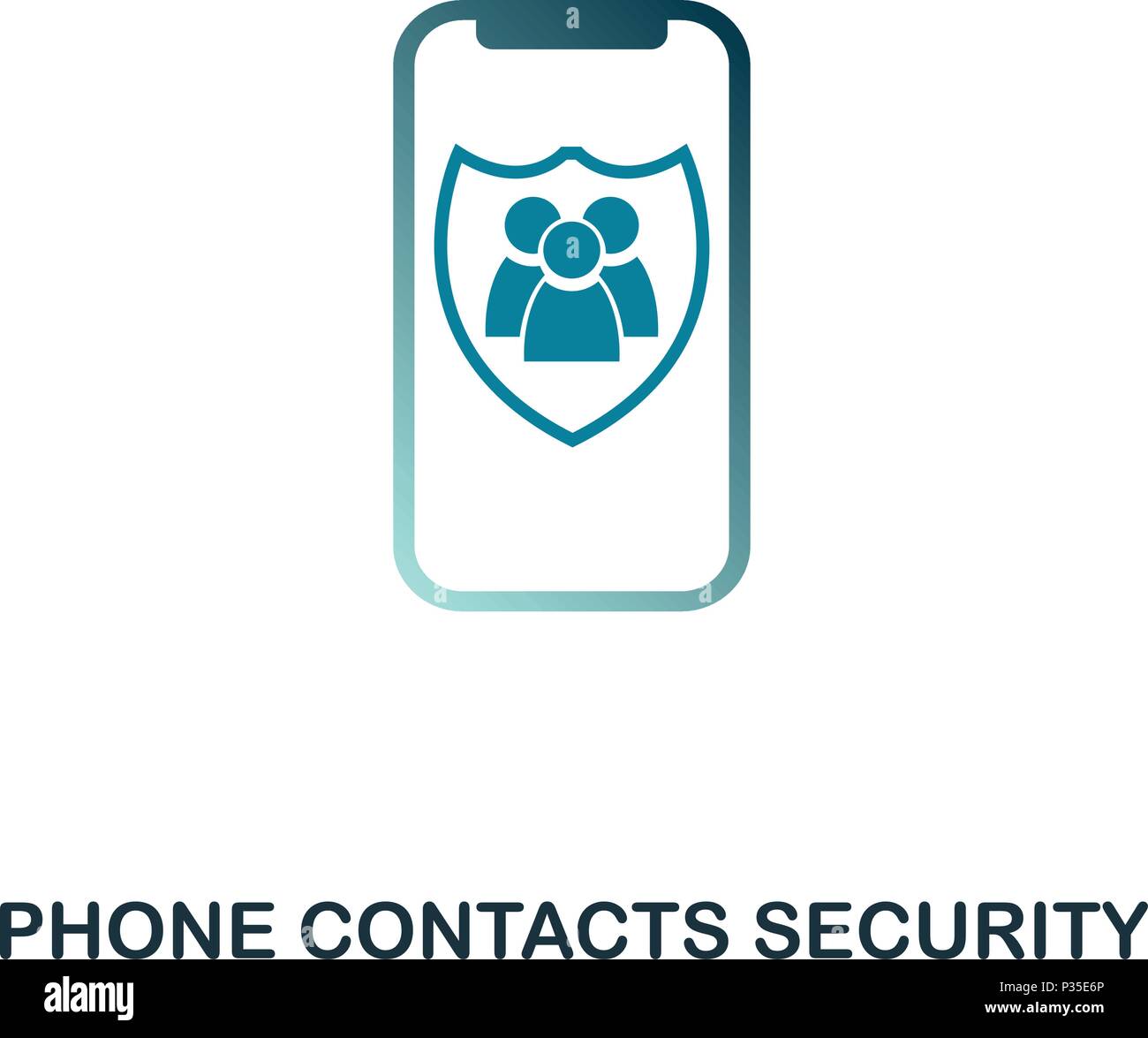 Phone Contacts Security icon. Flat style icon design. UI. Illustration ...
