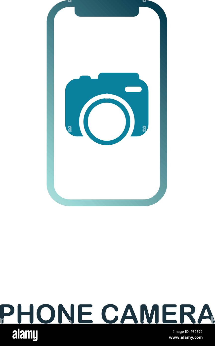 Phone Camera icon. Flat style icon design. UI. Illustration of phone ...