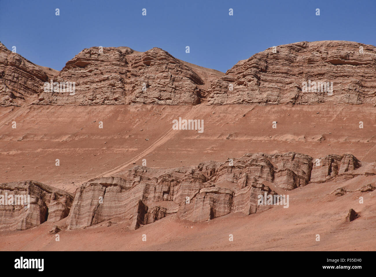 Spectrum of colors in the Flaming Mountains, Turpan, Xinjiang, China ...