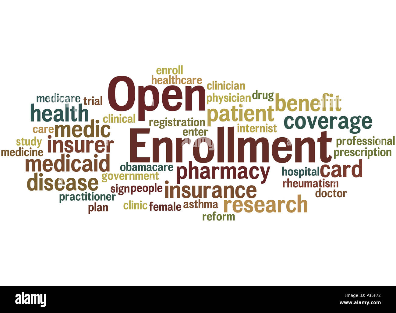 Open Enrollment, word cloud concept on white background Stock Photo - Alamy