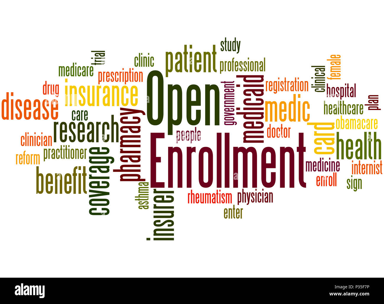 Open Enrollment, word cloud concept on white background Stock Photo - Alamy
