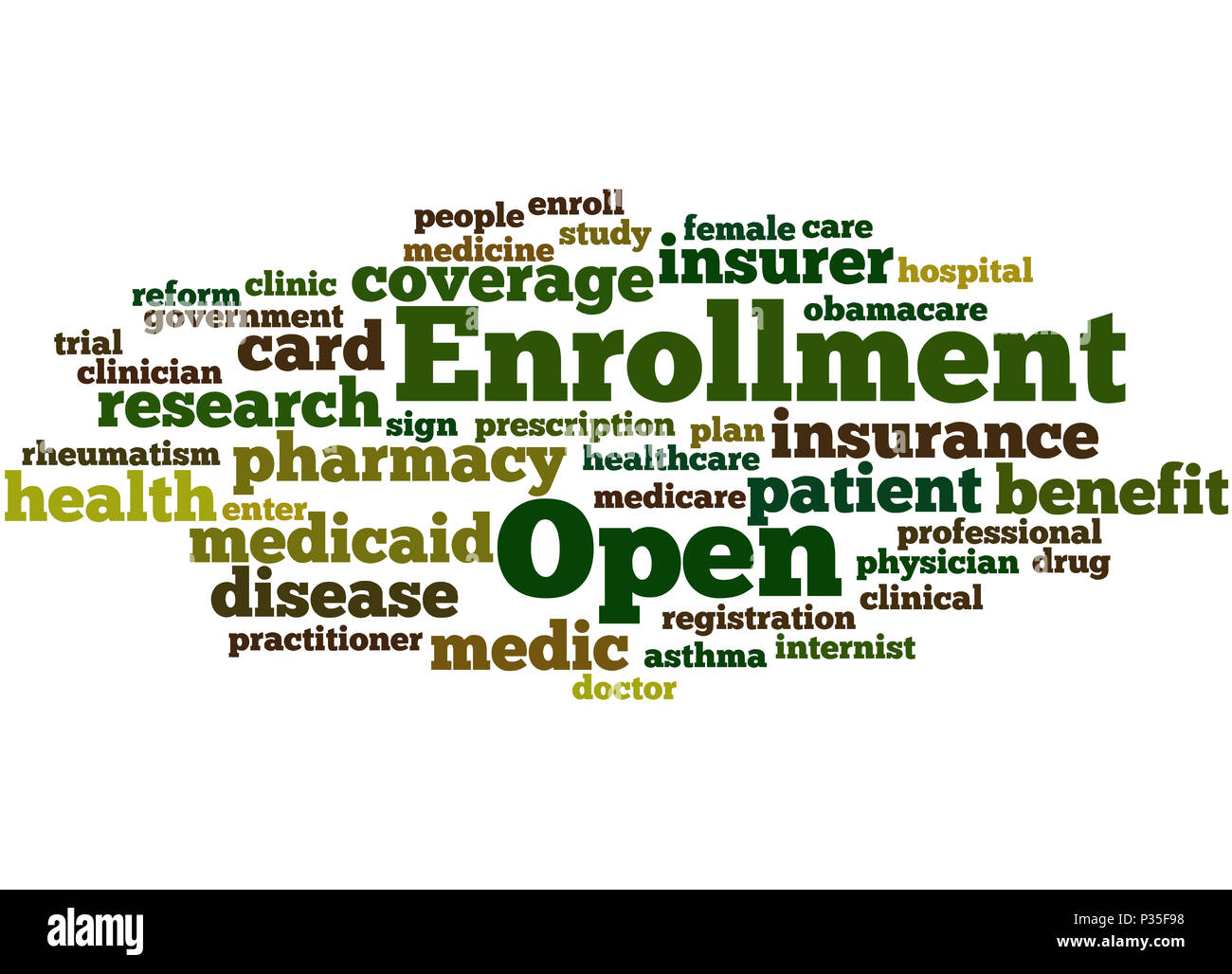 Open Enrollment, word cloud concept on white background Stock Photo - Alamy
