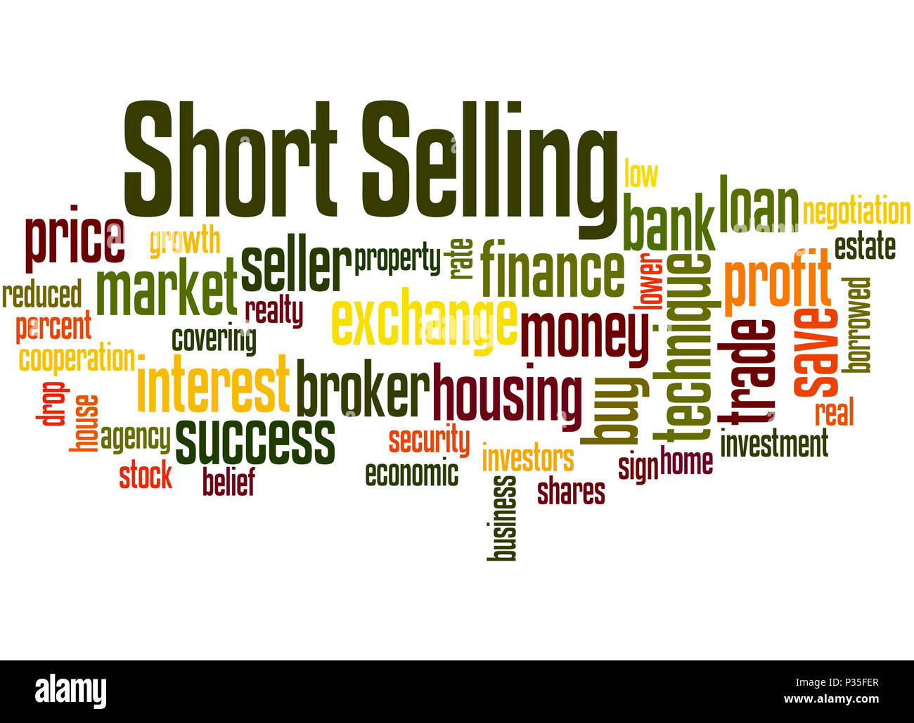 Short Selling, word cloud concept on white background Stock Photo - Alamy