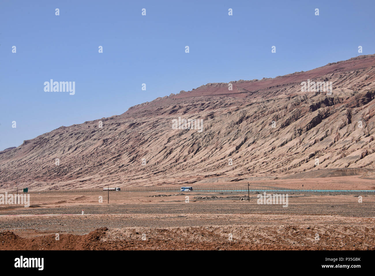 Spectrum of colors in the Flaming Mountains, Turpan, Xinjiang, China ...
