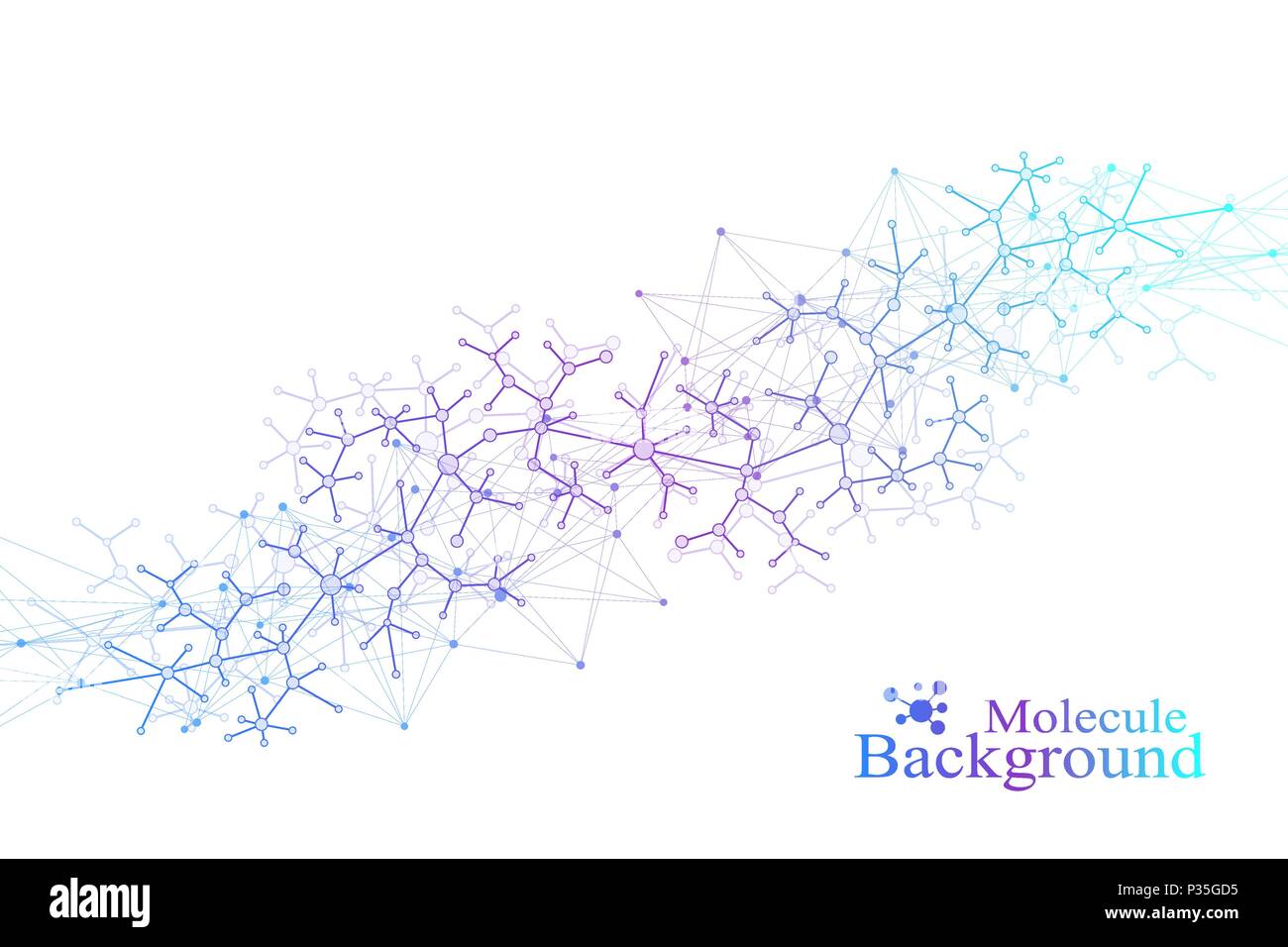 Scientific chemistry pattern. Structure molecule DNA research as ...