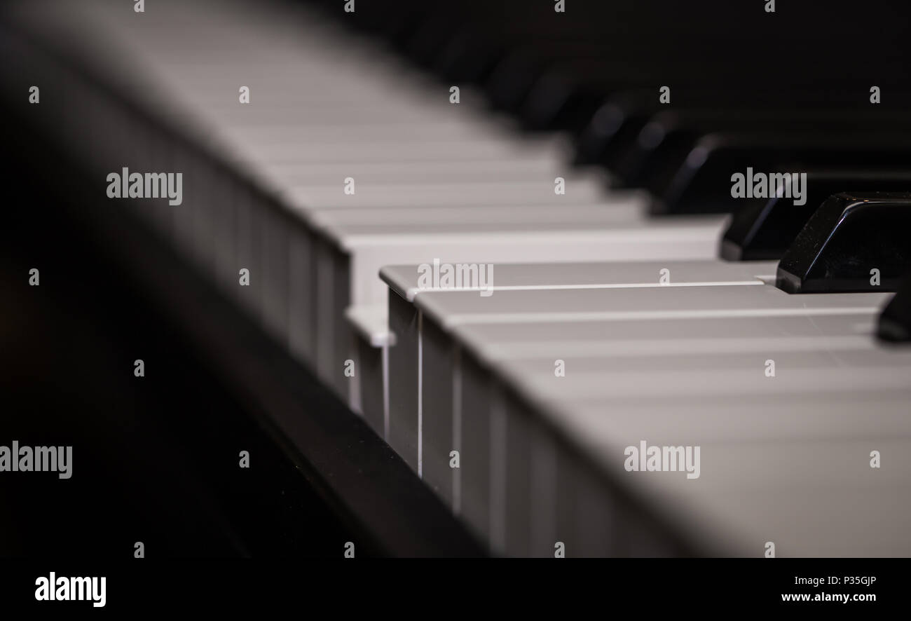 piano keys close-up, musical instrument, beautiful background Stock ...
