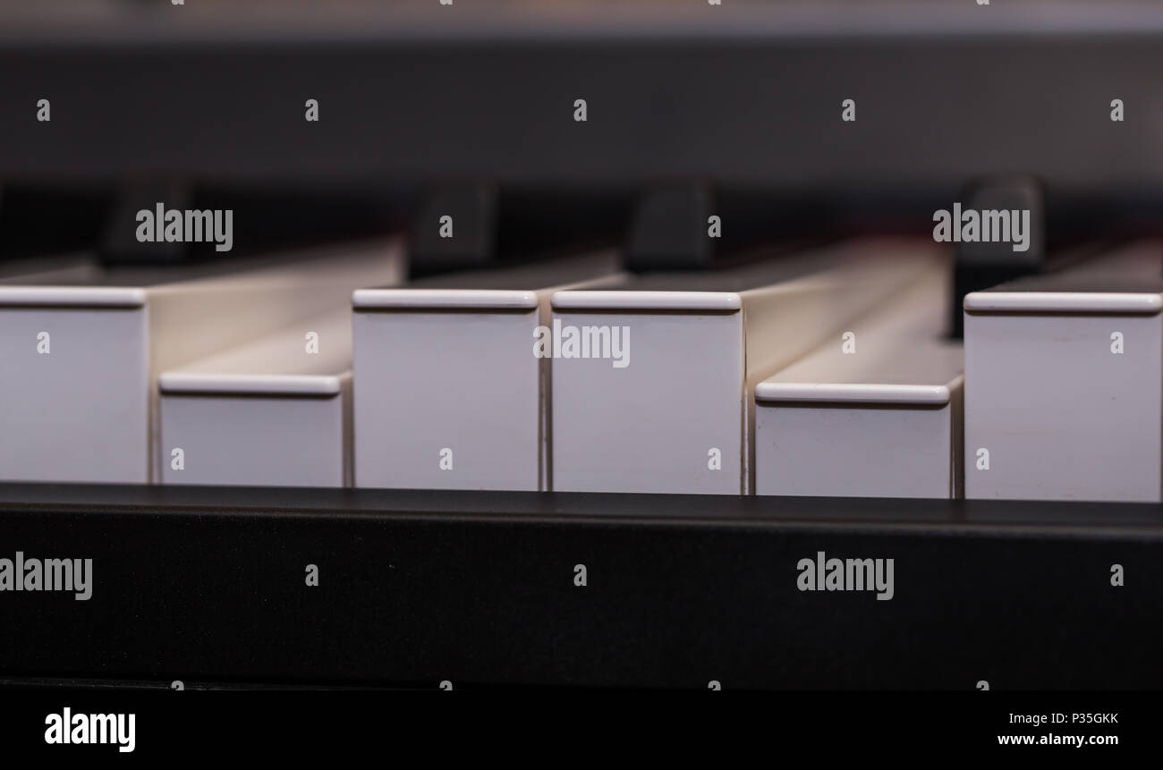 piano keys close-up, musical instrument, beautiful background Stock ...