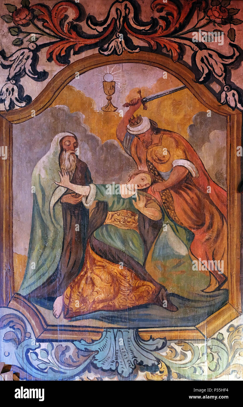 Martyrdom and Death of St. Barbara, altarpiece in the Church of the ...
