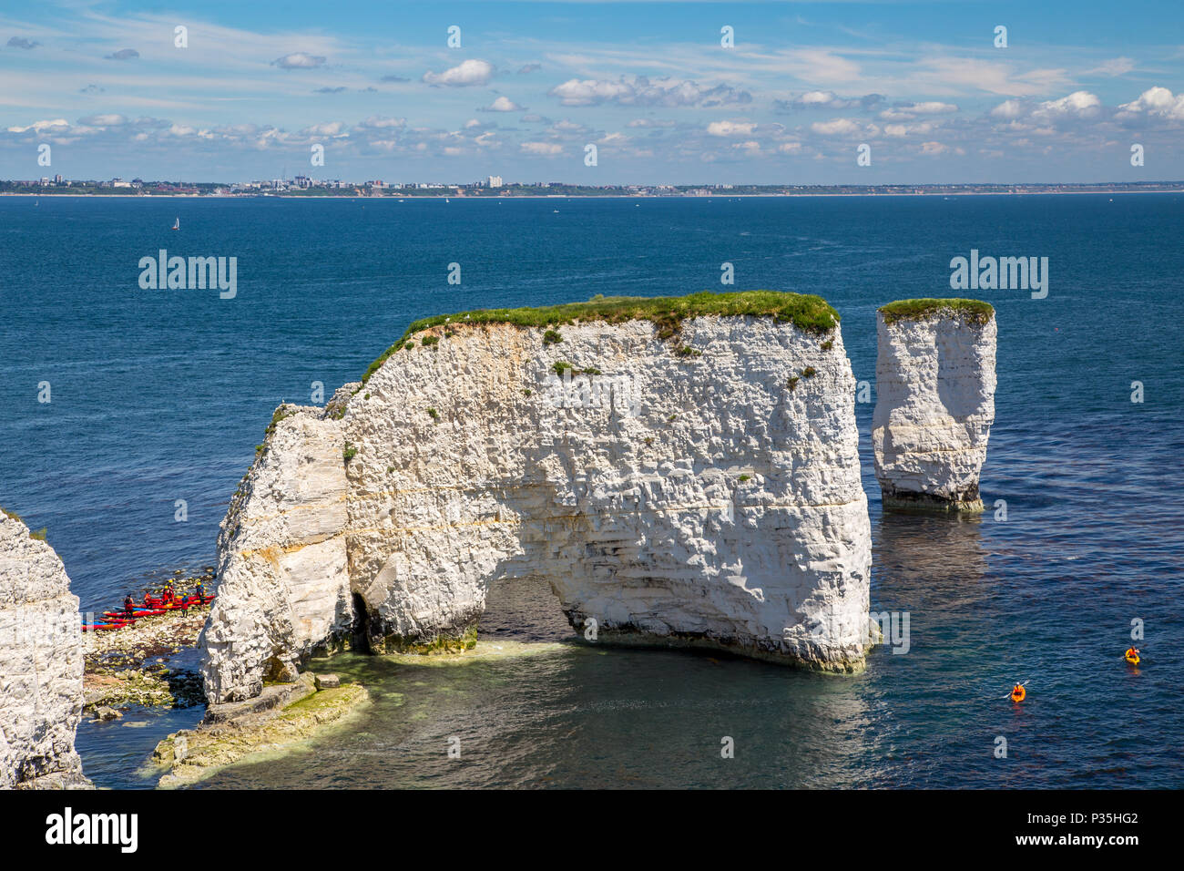 Old Harry rocks in Studland Bay, Jurassic Coast World Heritage Site ...